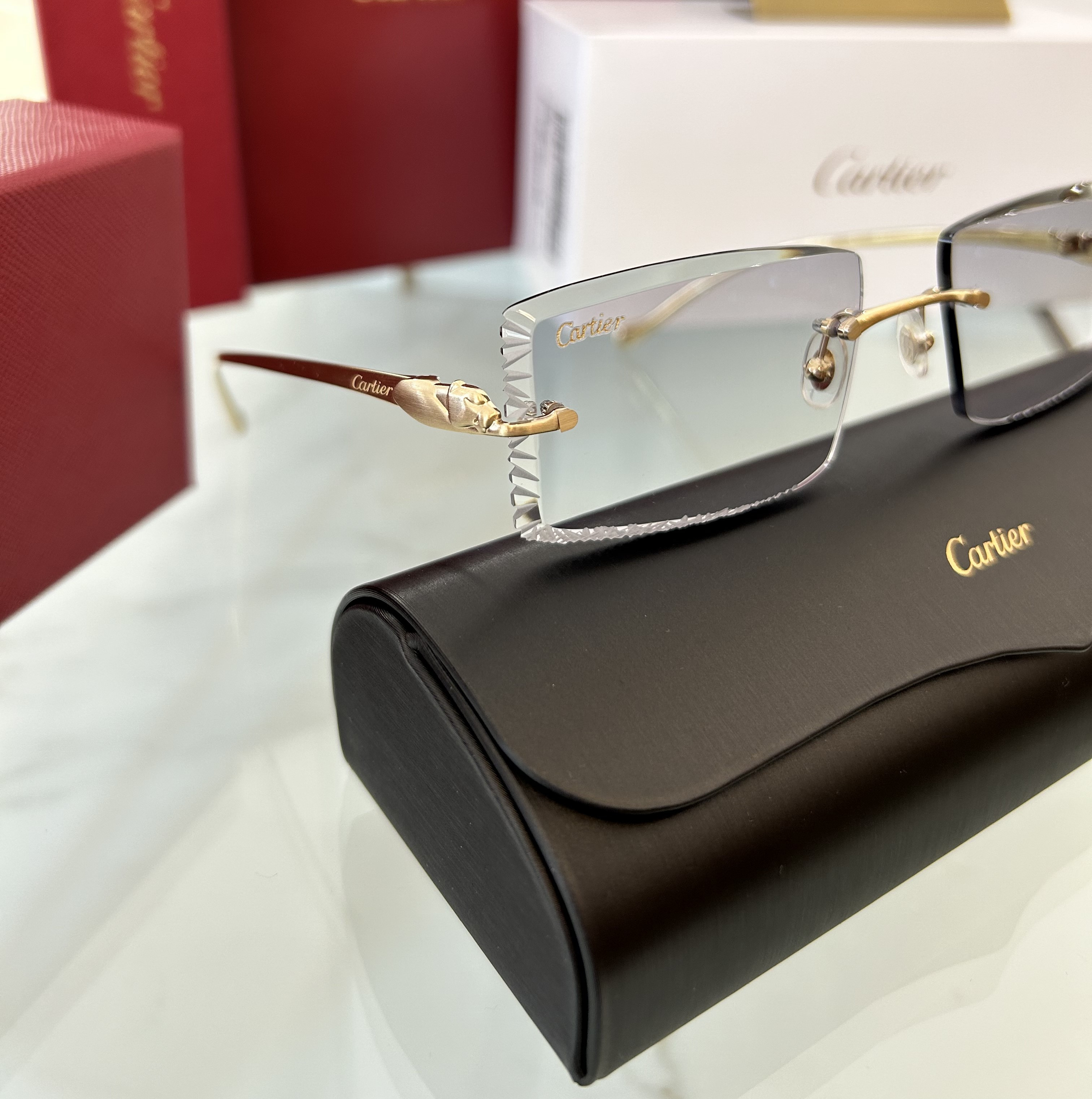 Eyeglasses Cartier Panthère CT0061O Diamond Cut